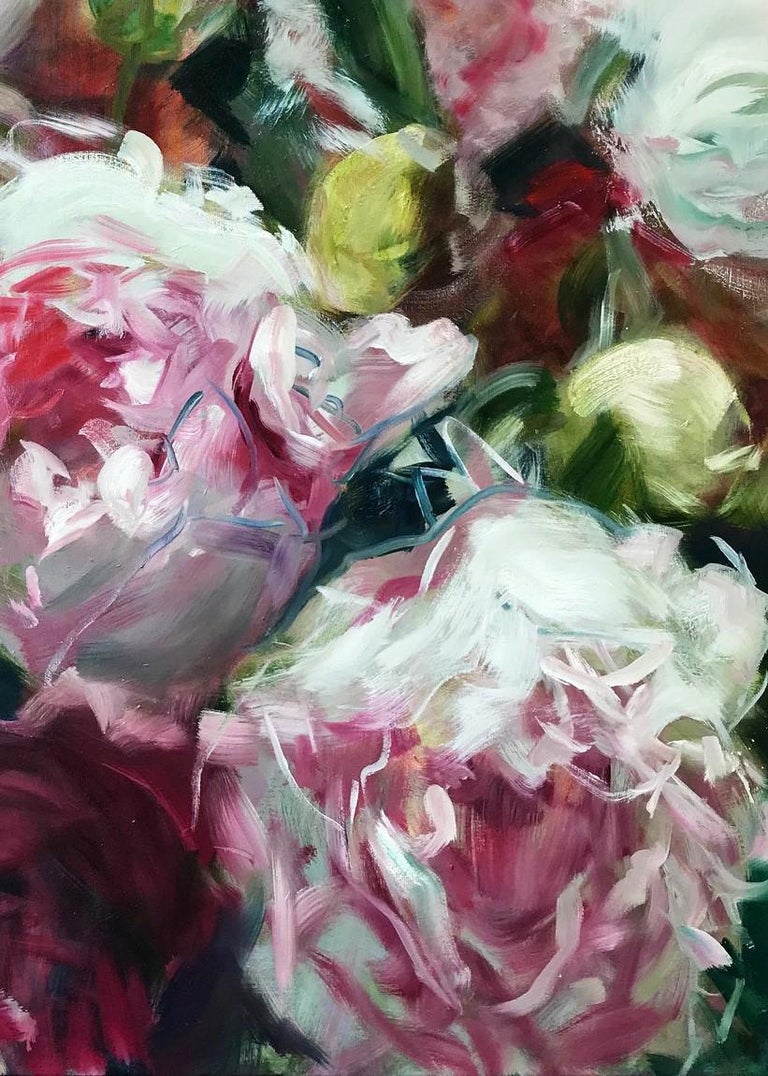 Jamie Evrard - Grandifiora, Jamie Evrard, Oil on Canvas, Unframed For ...