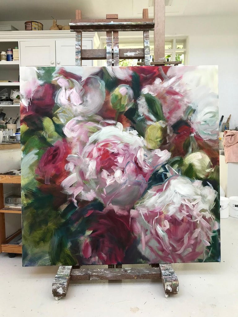 Jamie Evrard - Grandifiora, Jamie Evrard, Oil on Canvas, Unframed For ...