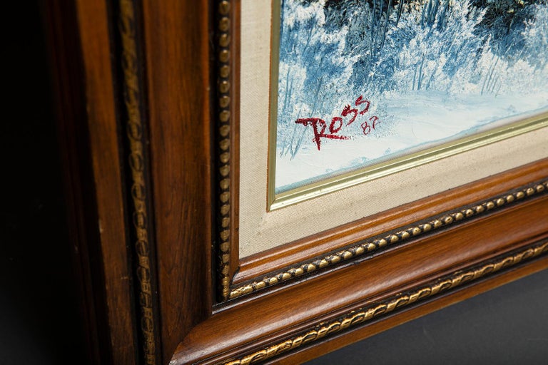 Bob Ross - Bob Ross Signed Original Oil on Canvas Painting Mountain ...