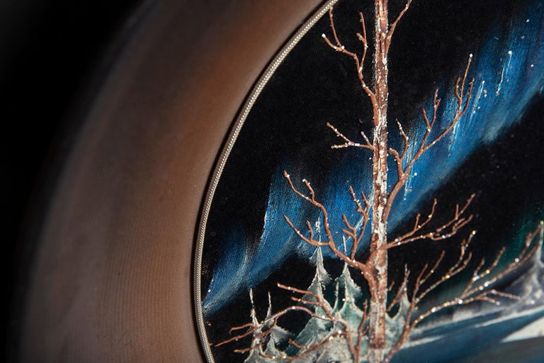 Bob Ross - Bob Ross Authentic Original Oil Pan Painting Alaska Cabin ...