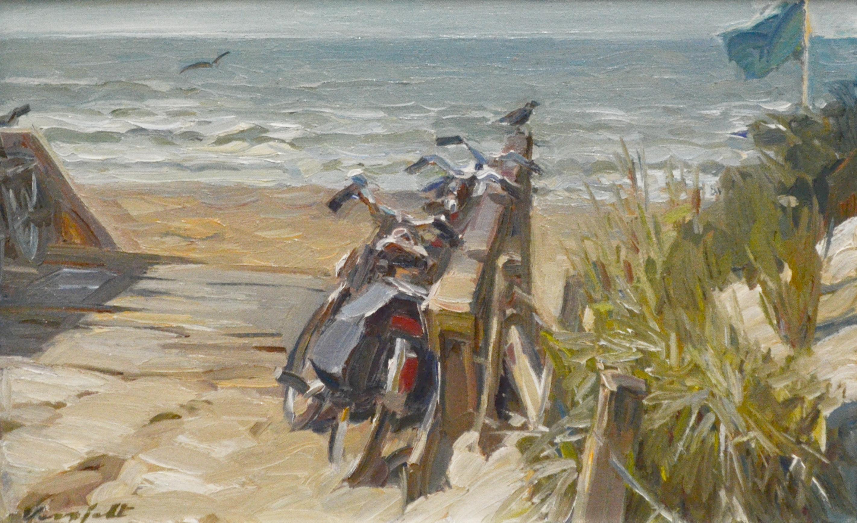 Hans Versfelt - Beach Exit with Bikes, Hans Versfelt, 21st Century ...