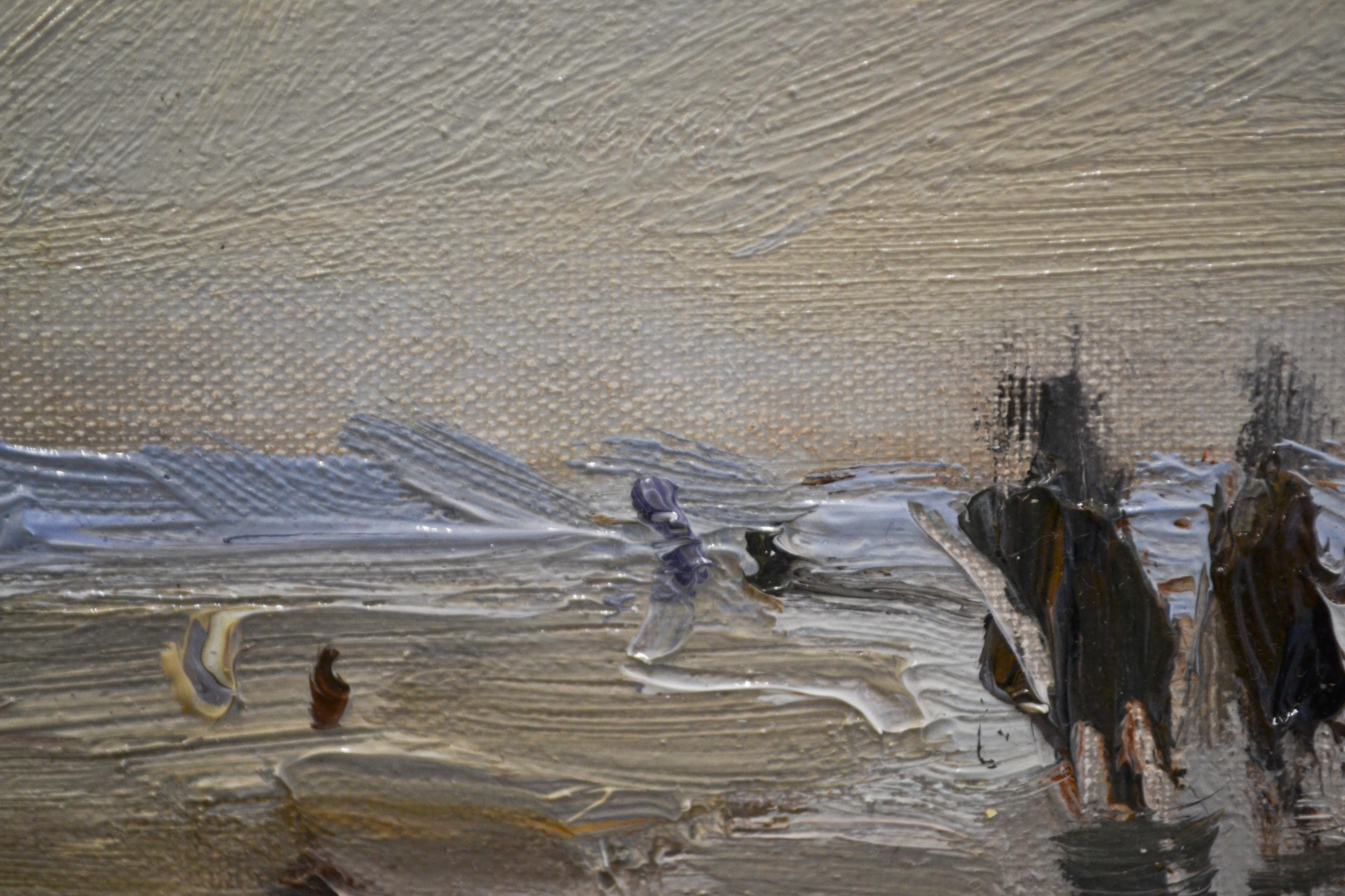 Roos Schuring - Seascape Winter And Horses - Roos Schuring 21st Century ...