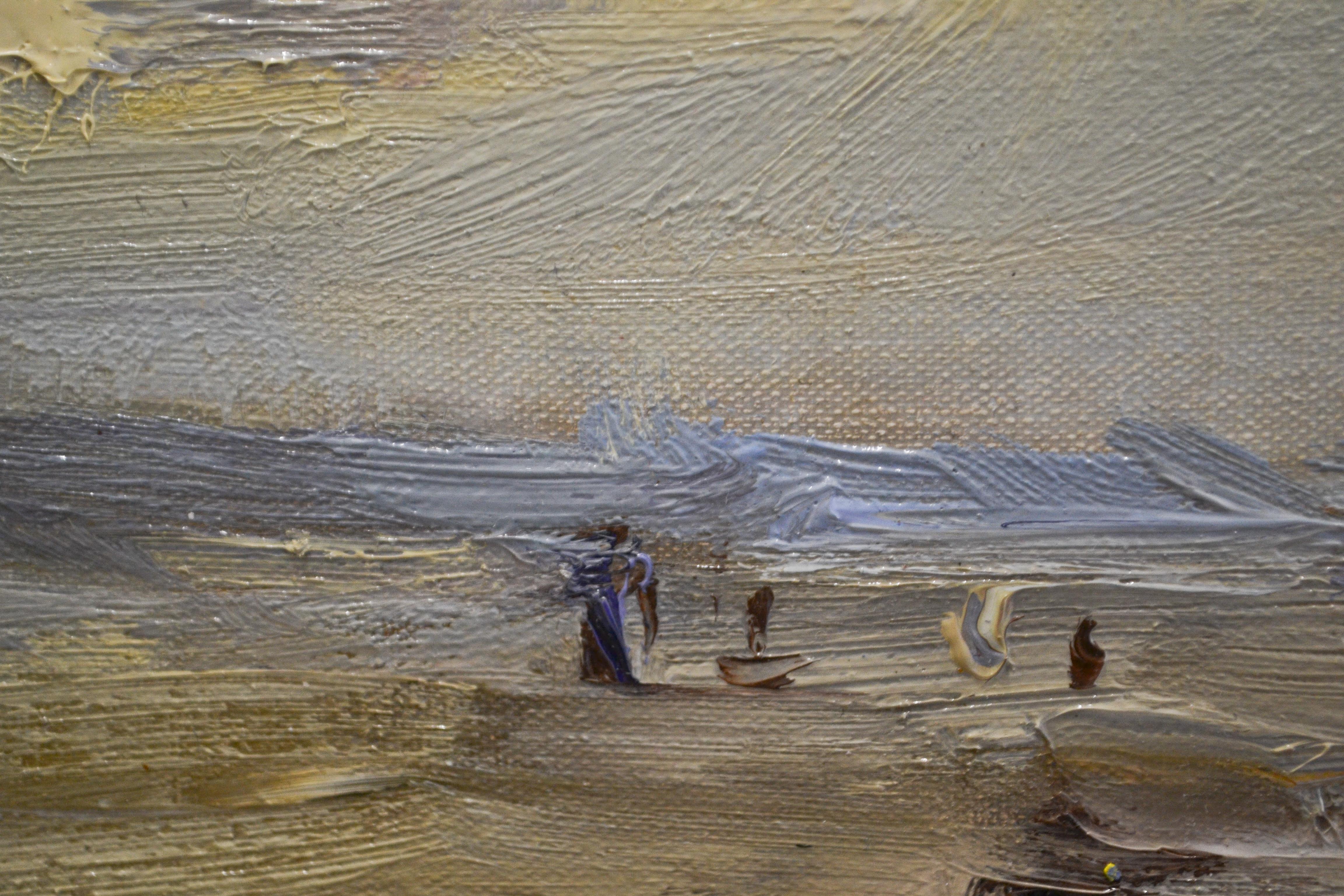 Roos Schuring - Seascape Winter And Horses - Roos Schuring 21st Century ...