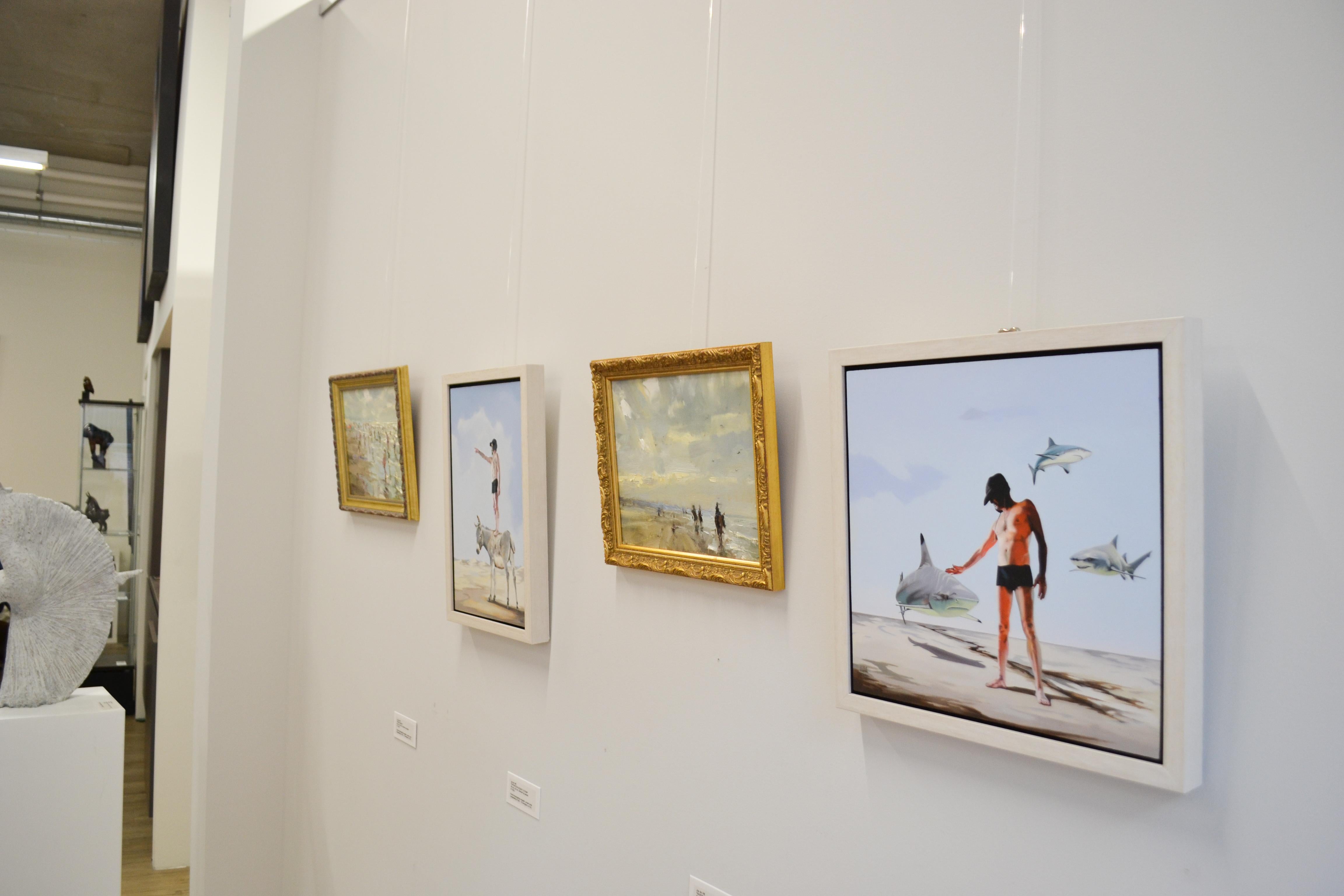 Roos Schuring - Seascape Winter And Horses - Roos Schuring 21st Century ...