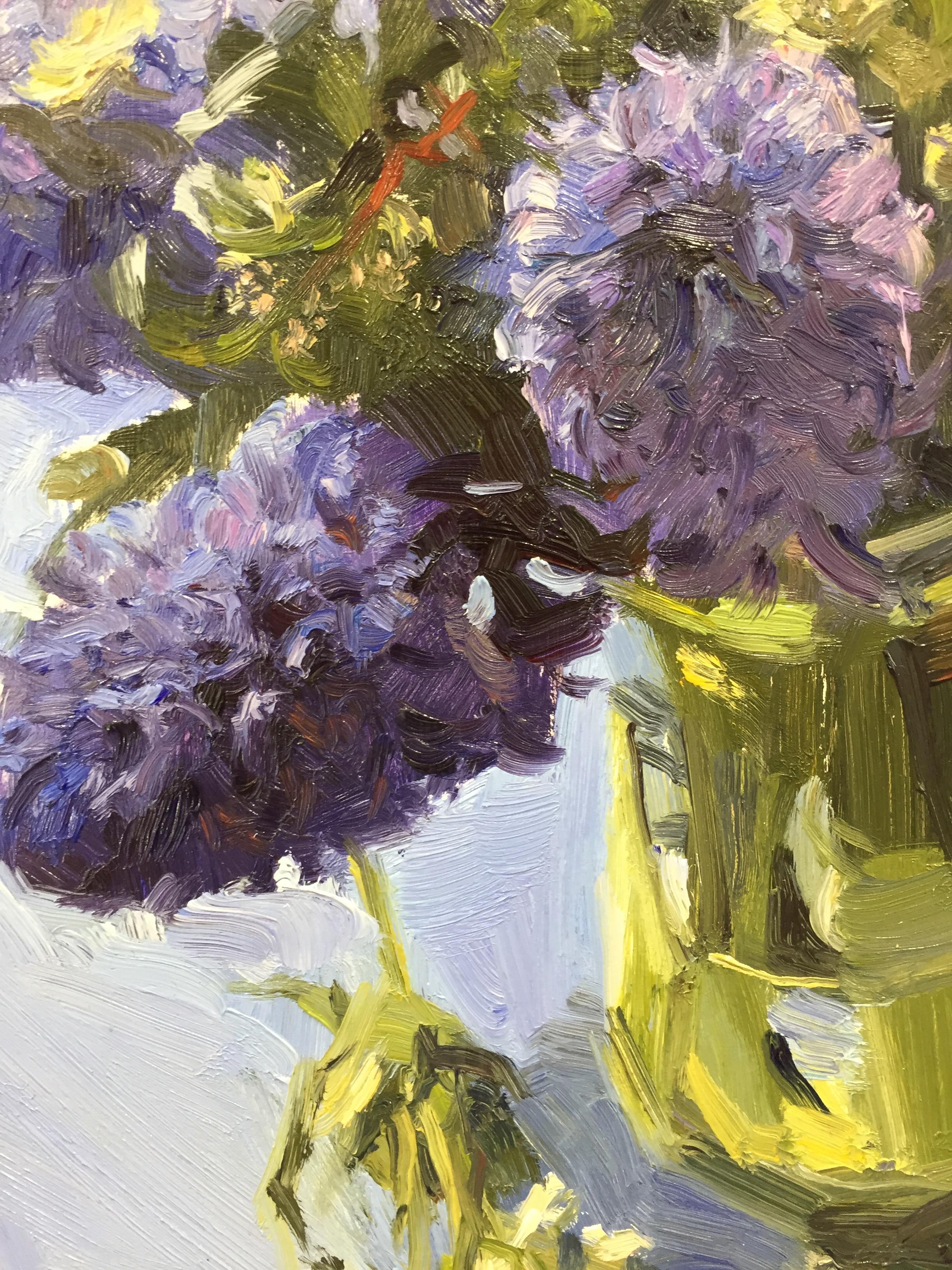Anna Maria Vargiu - hyacinth- 21st Century Dutch Flower Still-life of a ...