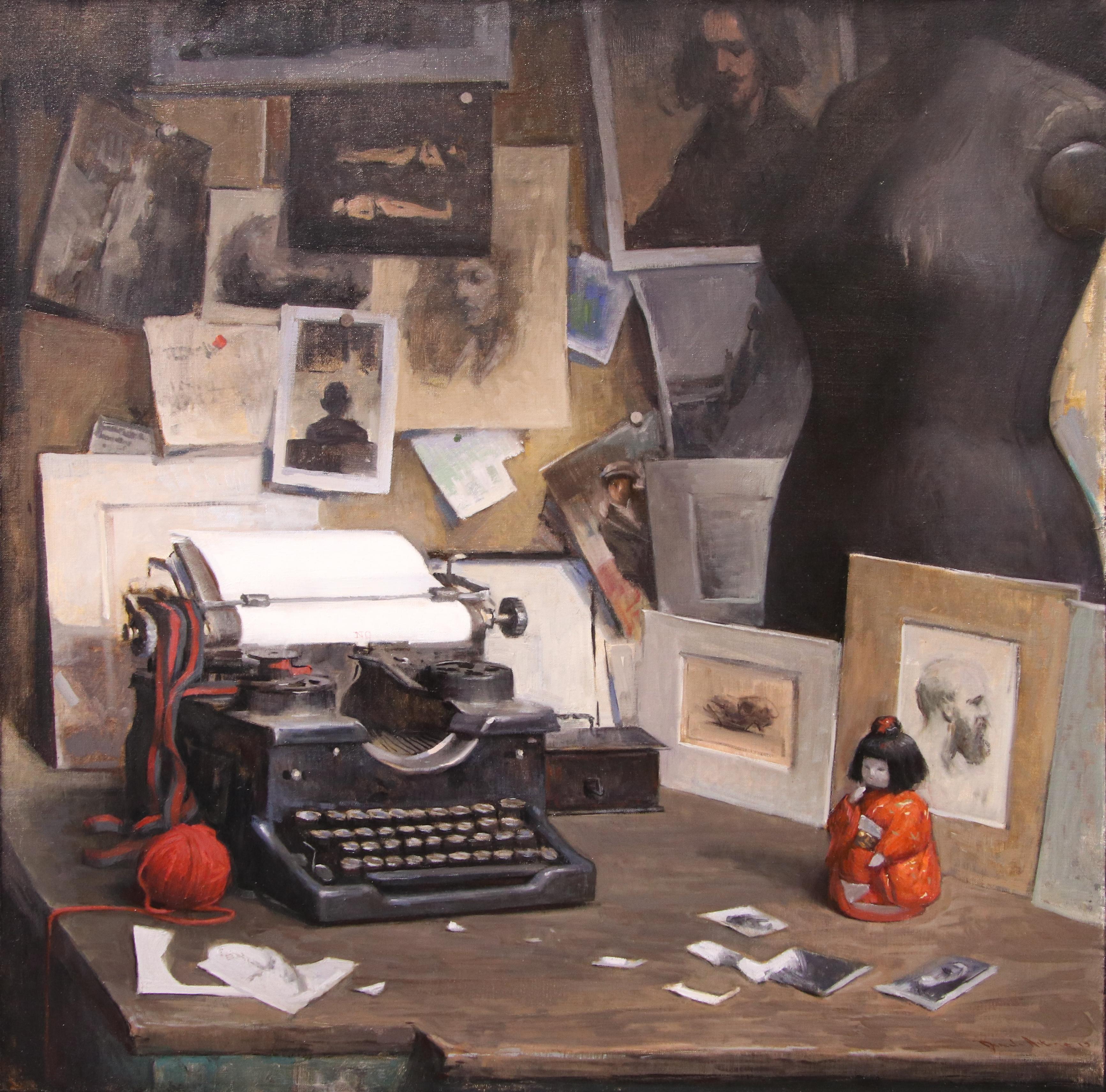 Daniela Astone - Peinture à l'huile contemporaine italienne « Waiting ...