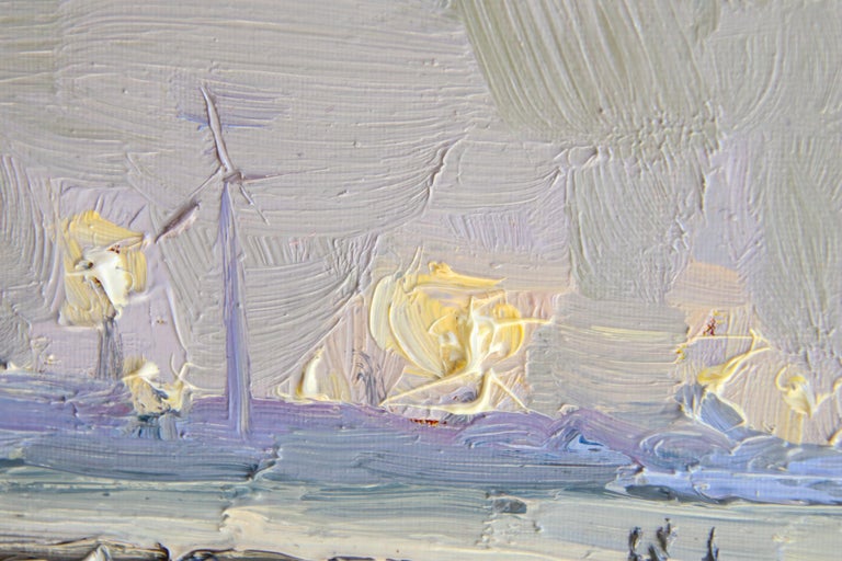 Roos Schuring - Seascape, Fascinating Lights at Dawn - Contemporary Oil ...