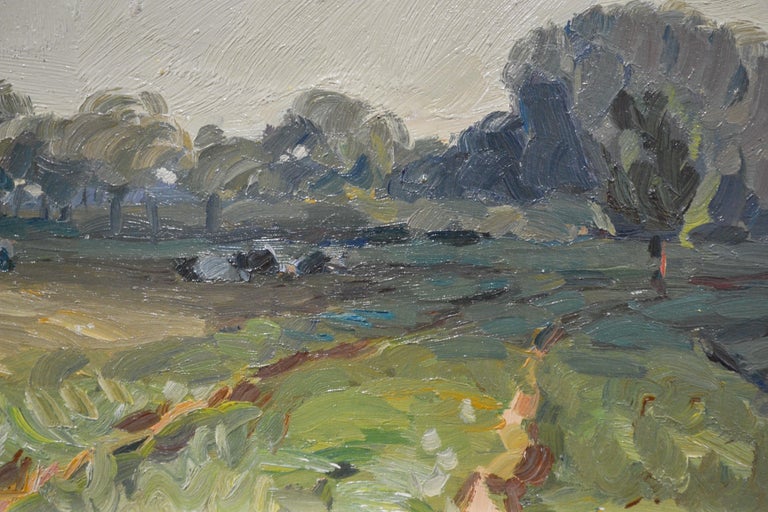 Hans Versfelt - River with Cloudy Sky, Hans Versfelt, 21st Century ...