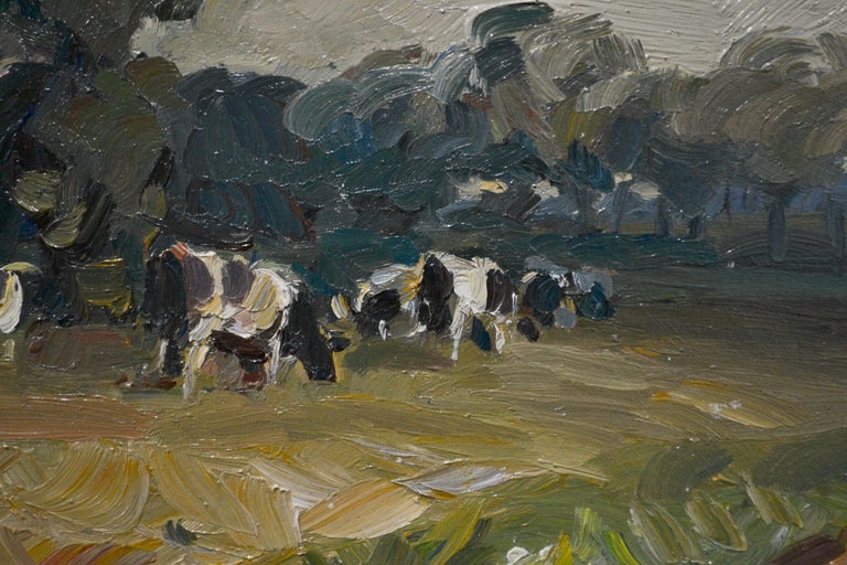 Hans Versfelt - River with Cloudy Sky, Hans Versfelt, 21st Century ...