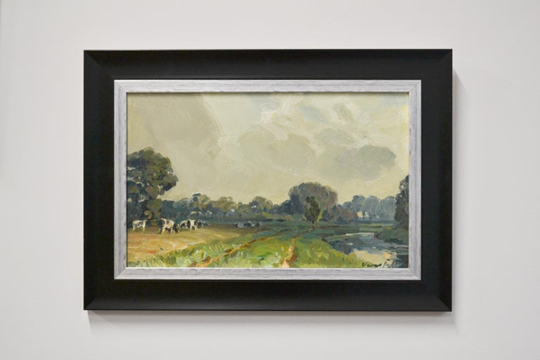 Hans Versfelt - River with Cloudy Sky, Hans Versfelt, 21st Century ...