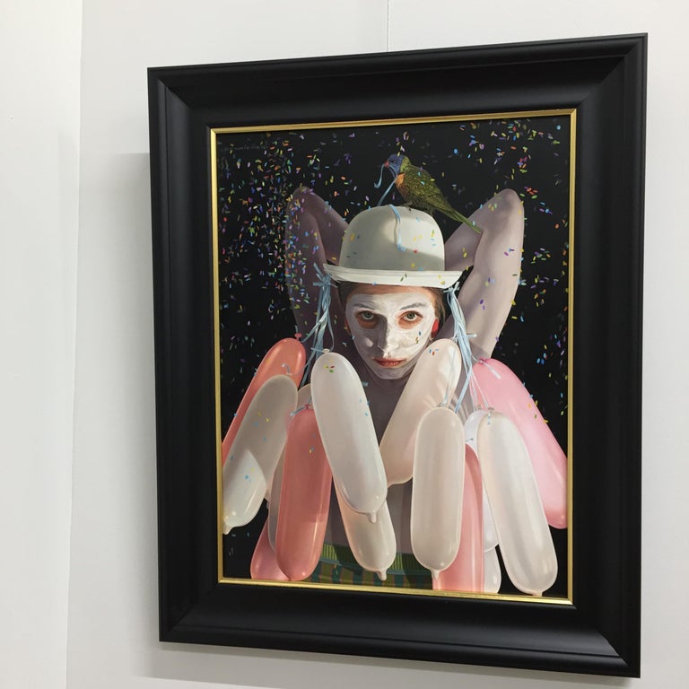 Gerard Schriemer - Confetti and Balloons- 21st Century Contemporary Portrait Oil Painting For ...