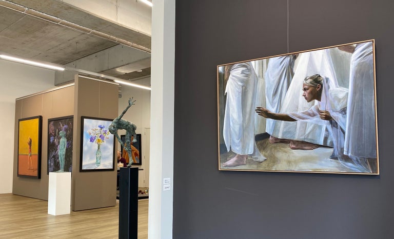 Egbert Modderman - Touched- 21st Century Painting of a woman who wants ...