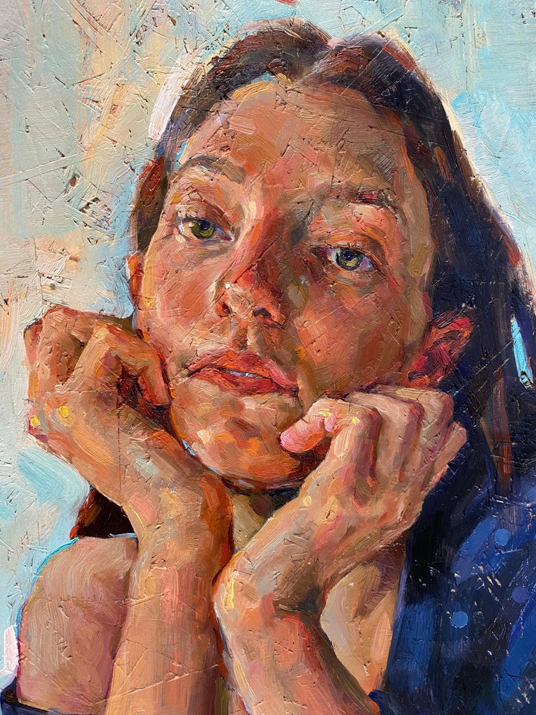 Tania Rivilis - Donna- 21st Century Contemporary Portrait painting on wood panel at 1stDibs ...