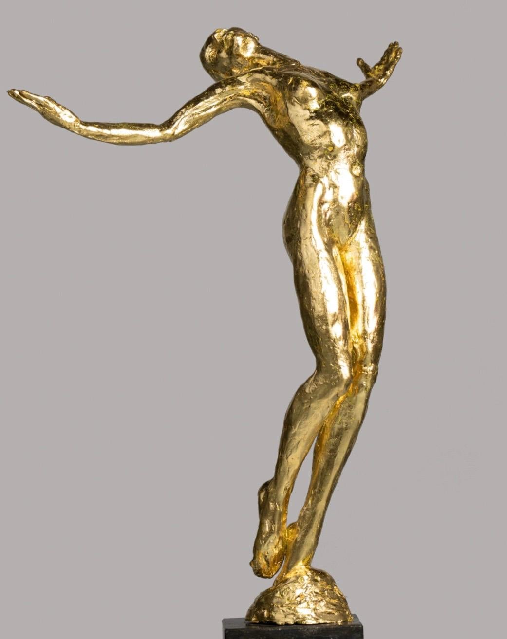 Romee Kanis - Living Daylight Gold- 21st Century Sculpture of a nude ...