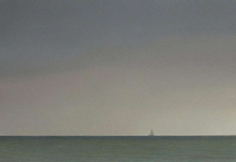 Gerrit Wijngaarden - Sailboat On A Lake - 21st Century Contemporary Landscape Oil Painting For ...