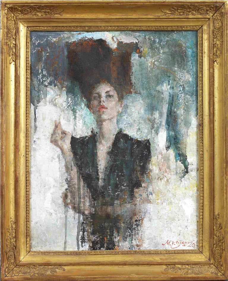 MIchael Hyam - 'Behind the Mirror' figurative painting by British ...