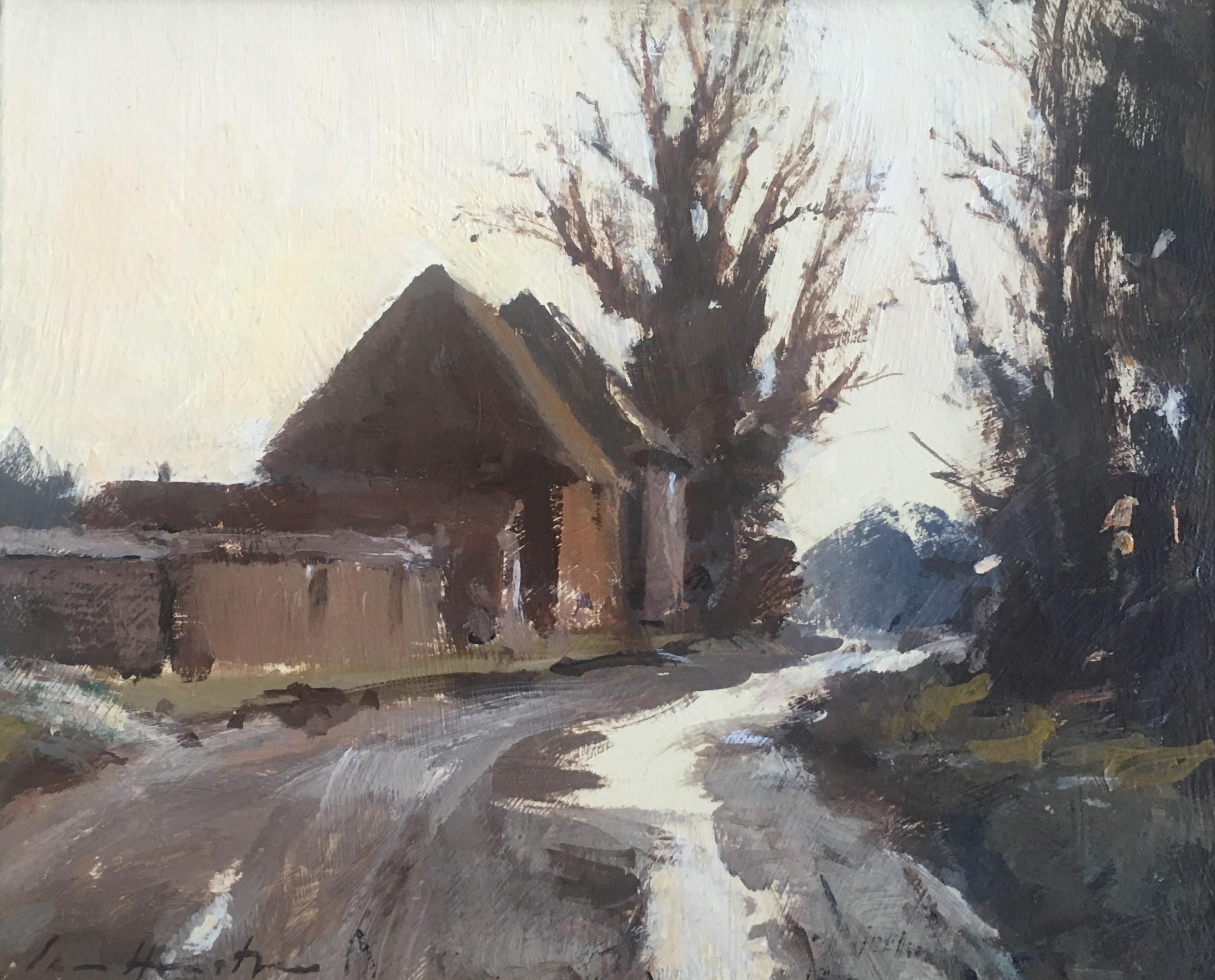 Ian Houston - 'Barns in the lane at Ludham, Norfolk' by Contemporary ...