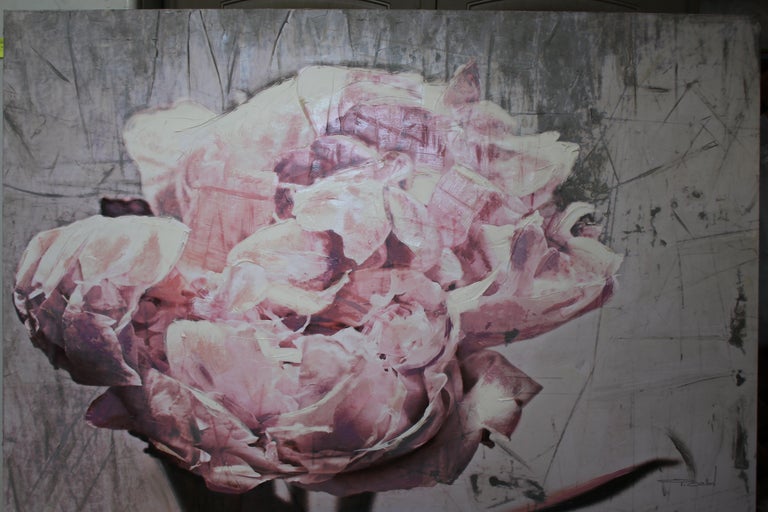 Irena Orlov - Shabby Floral Pink Rustic Peony Painting Hand Embellished ...