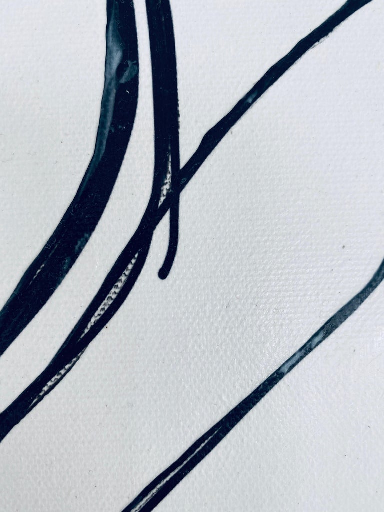 Irena Orlov - Blue Mid Century Modern Art Line Art Hand Embellished ...