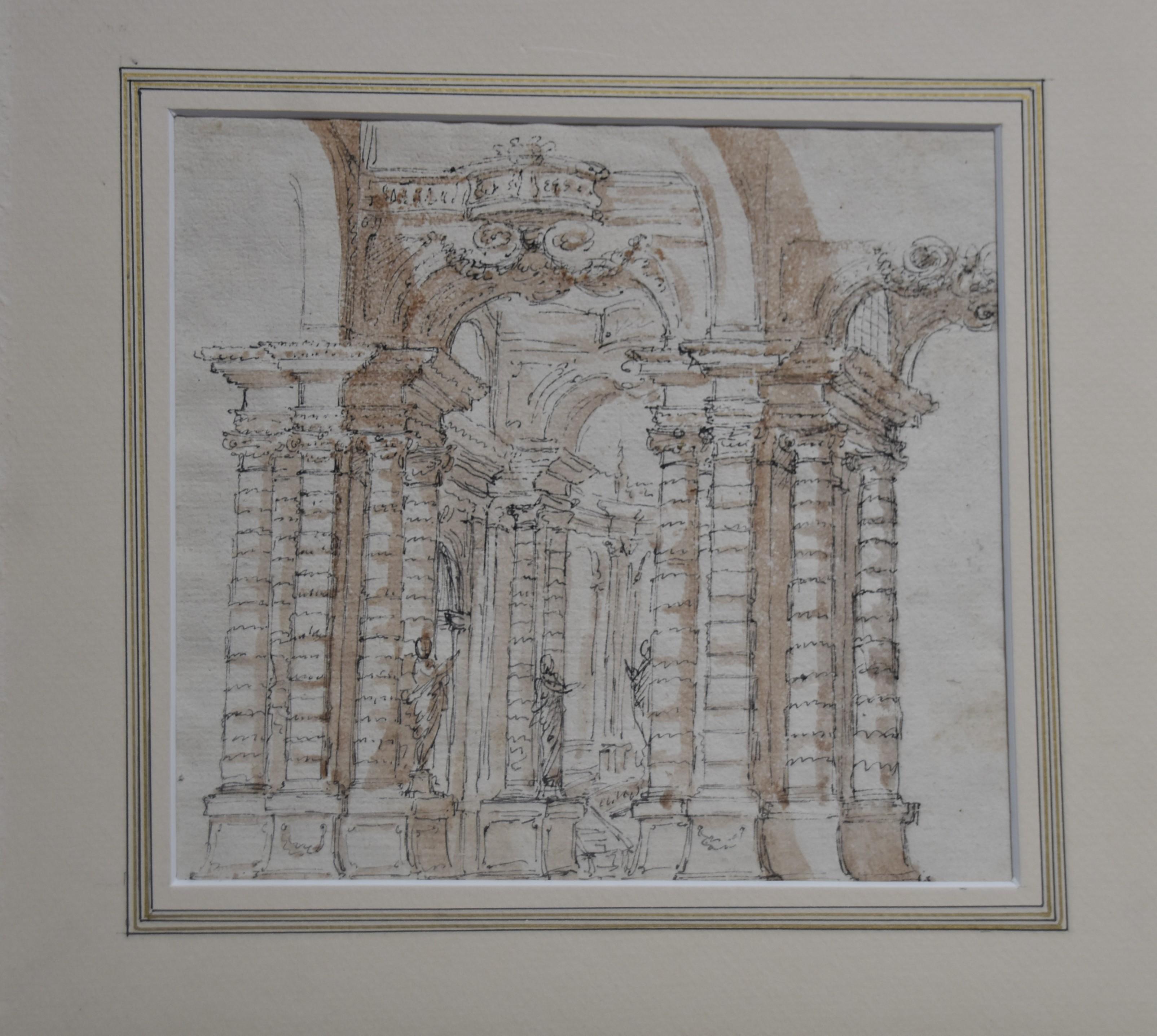 Unknown - 18th Century Italian School, An Architectural Capriccio ...
