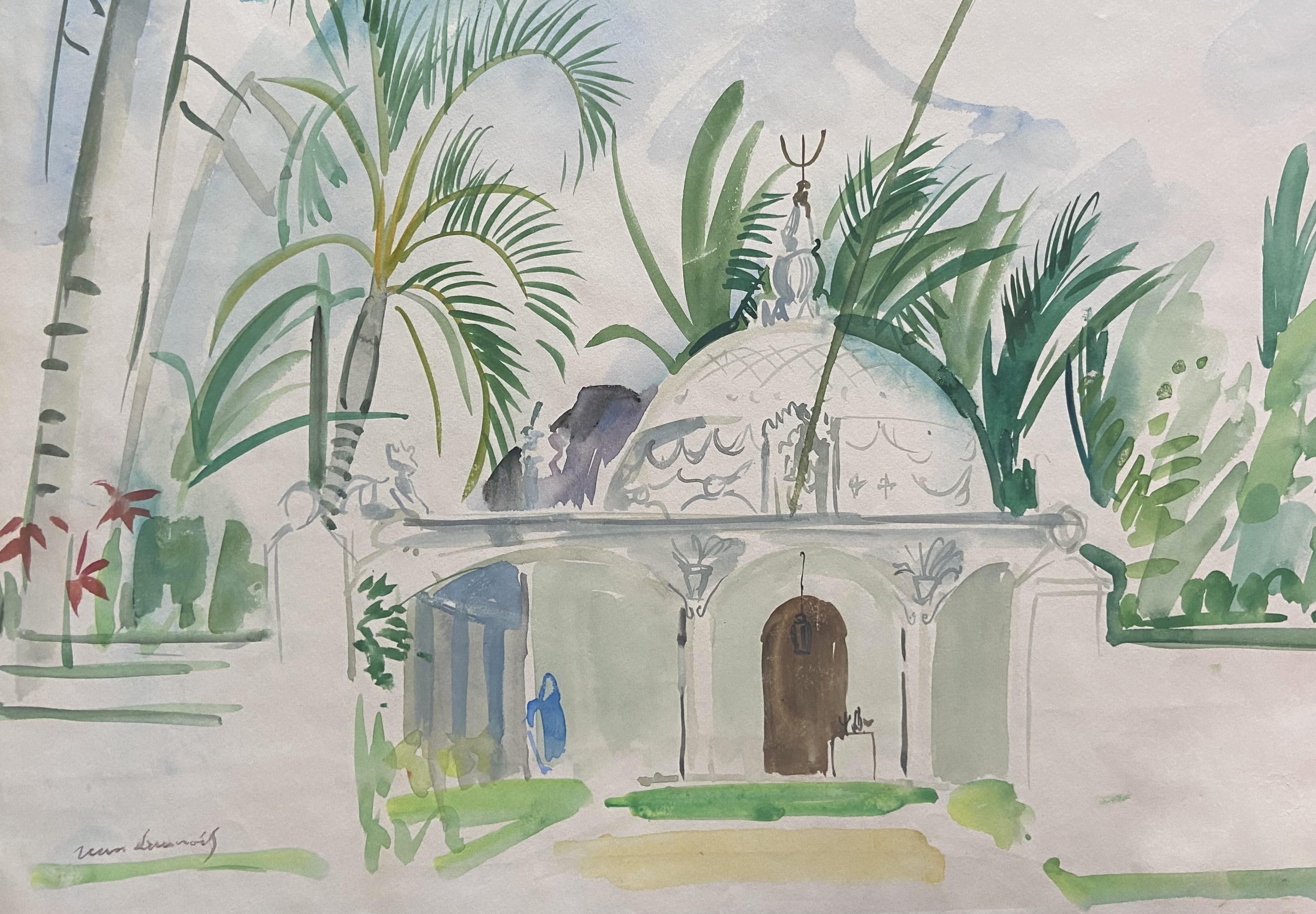 Jean Launois - Jean Launois (1898-1942) North African landscape, White ...