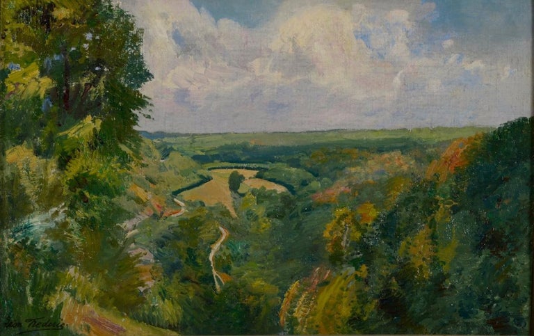 Léon Frédéric - Léon Frédéric (1856-1940) Paysage de Nafraiture, Oil on ...