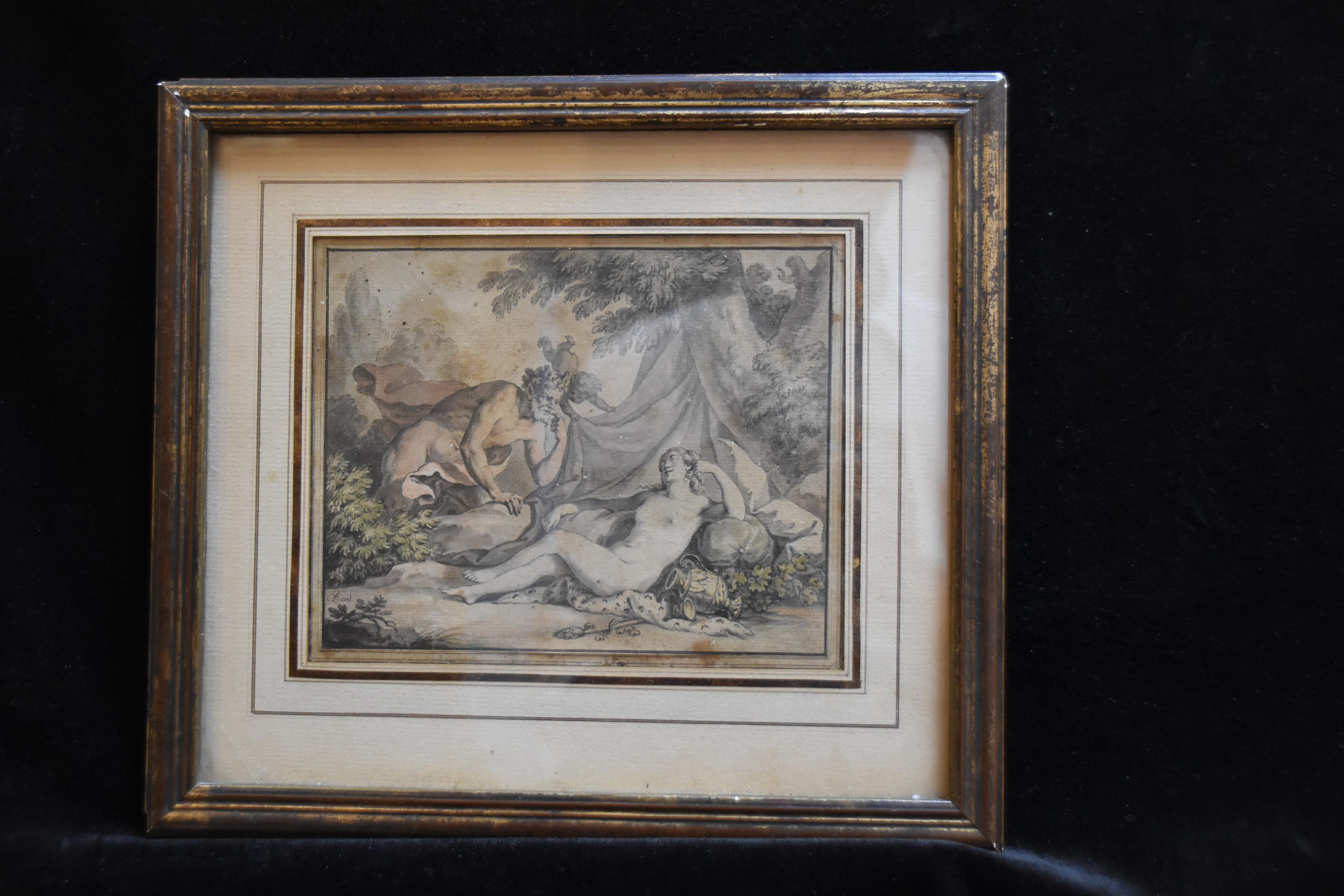 Antoine Borel - Antoine Borel (1743-1810), A sleeping Nymph and a Satyr ...