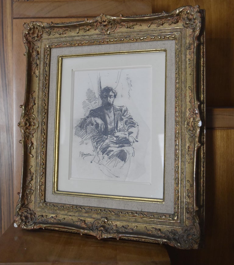 Felix Alarcon - Felix Alarcon (1840-1905) Portrait of a man, original ...