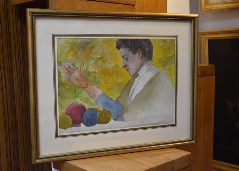 Michel Manzi - Michel Manzi (1849-1915) Portrait of his wife, Jeanne ...