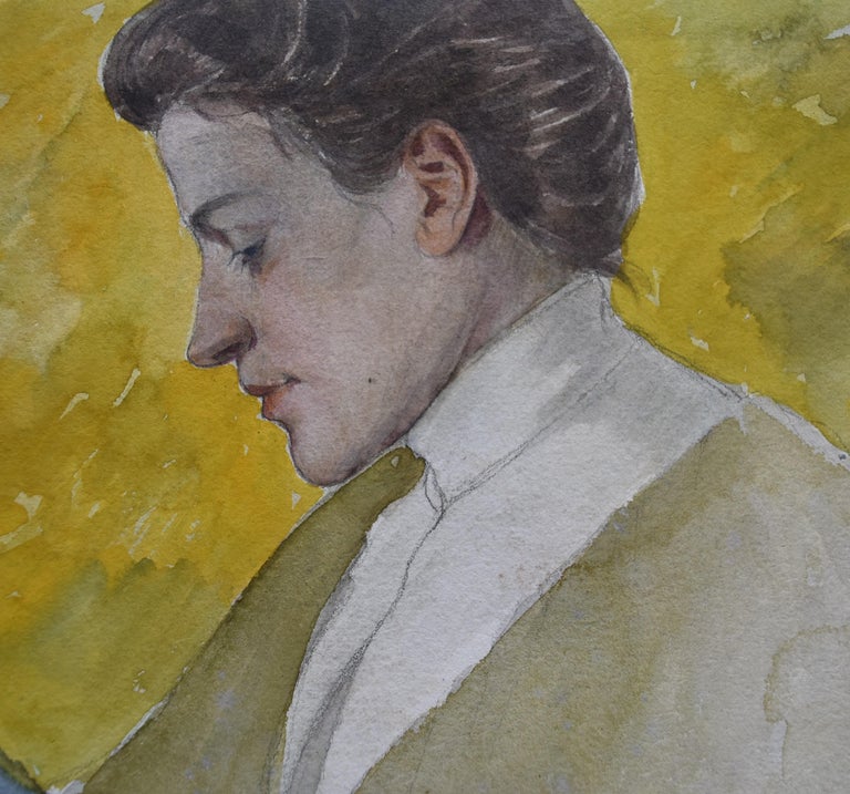 Michel Manzi - Michel Manzi (1849-1915) Portrait of his wife, Jeanne ...