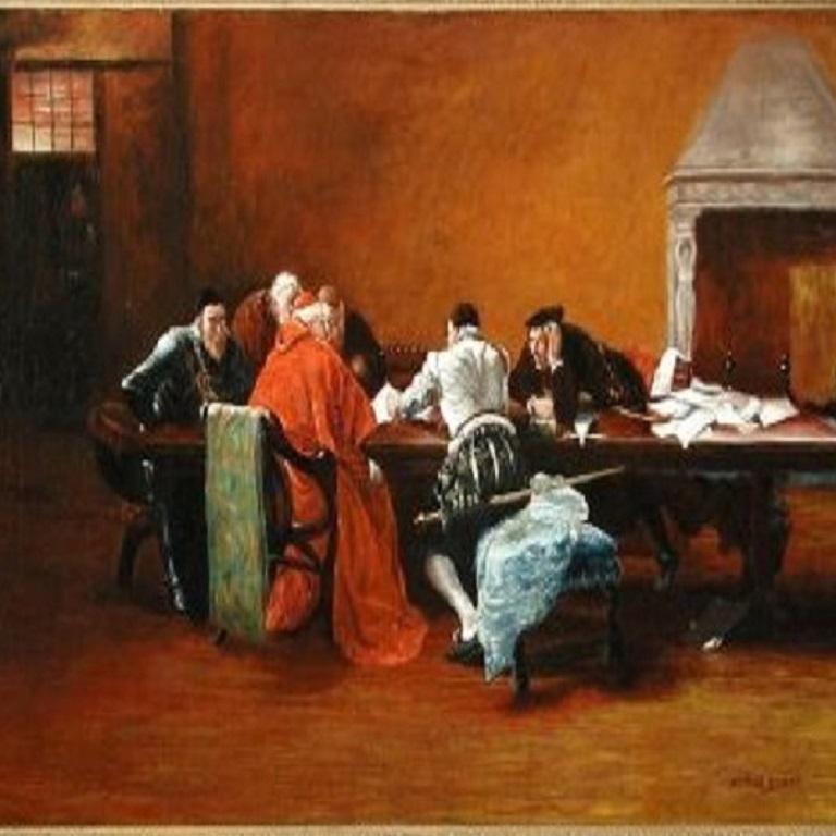 Edgar Bundy - Portrait Of Cardinal Ecclesiastical Scene -19th century ...