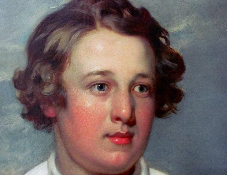 Circle Thomas Jones Barker - Portrait Of A Young Man - Oil, old master ...