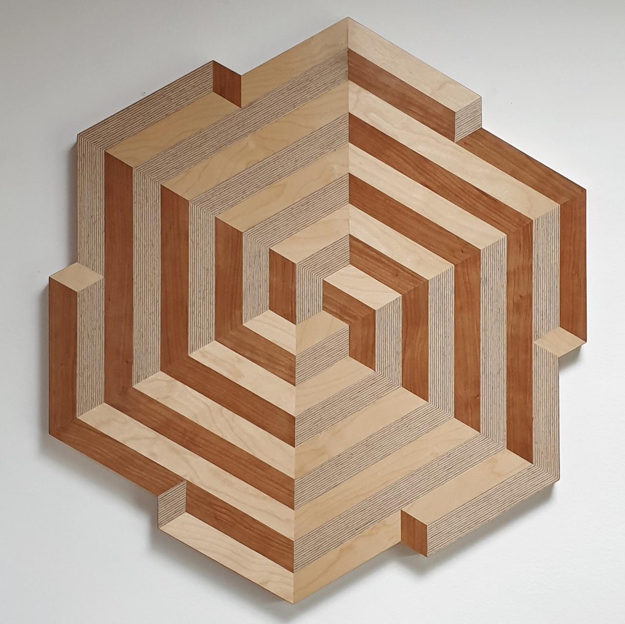 Hanneke Rijks - Spiral - contemporary modern abstract geometric wood ...