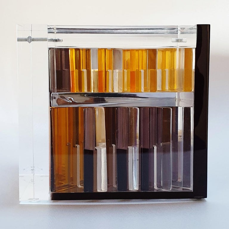 Haringa + Olijve - Diagonal Grey-Yellow - contemporary modern abstract ...