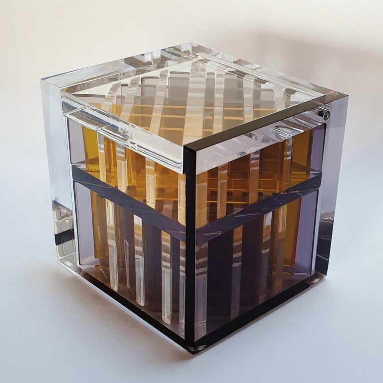 Haringa + Olijve - Diagonal Grey-Yellow - contemporary modern abstract ...