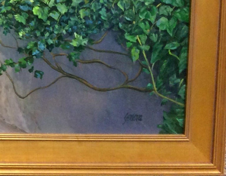 Joseph Genova - The Garden at San Domenico, original 30 x 45 realistic ...