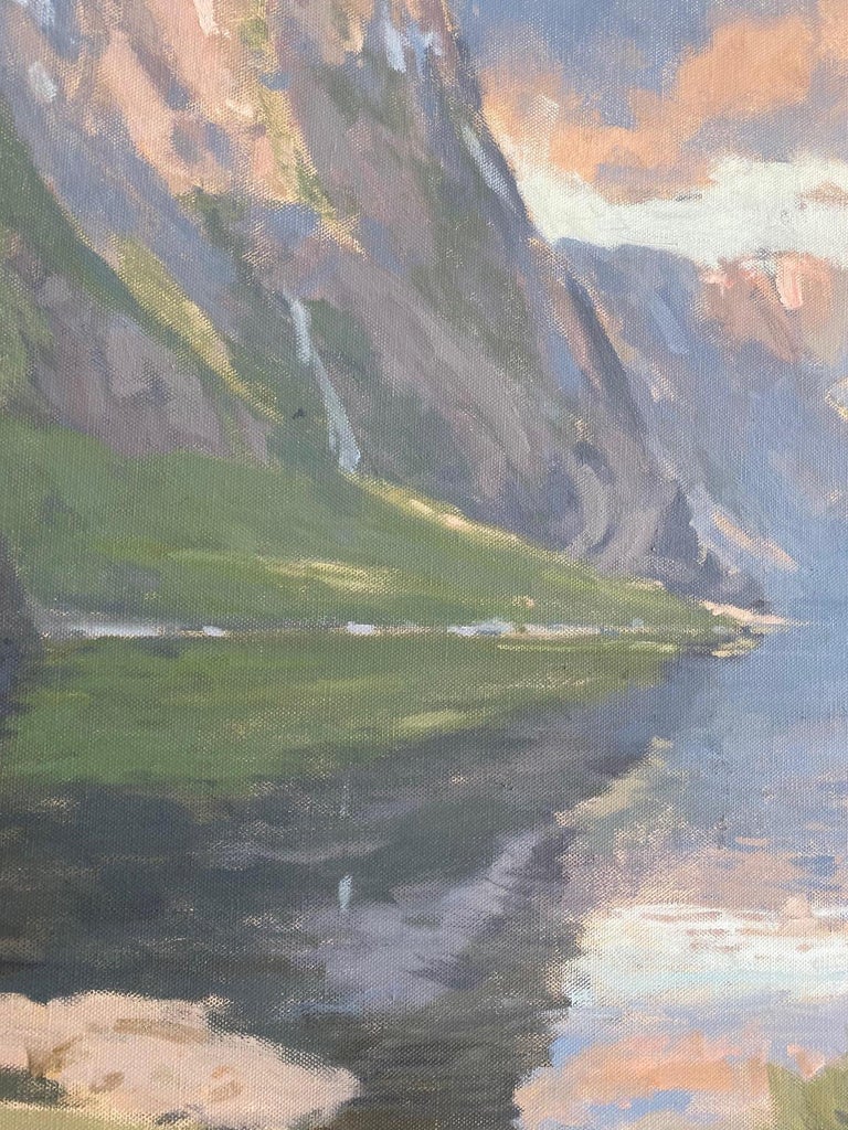 John Phillip Osborne - Newfoundland Fjord, original 36x48 impressionist ...