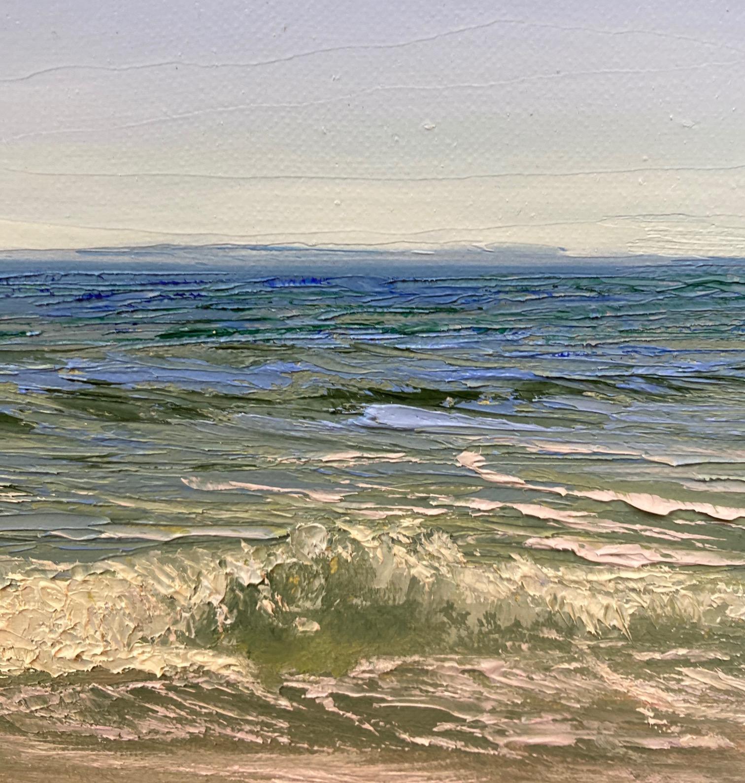 Lea Novak - Beautiful Beach Day, original contemporary marine landscape ...