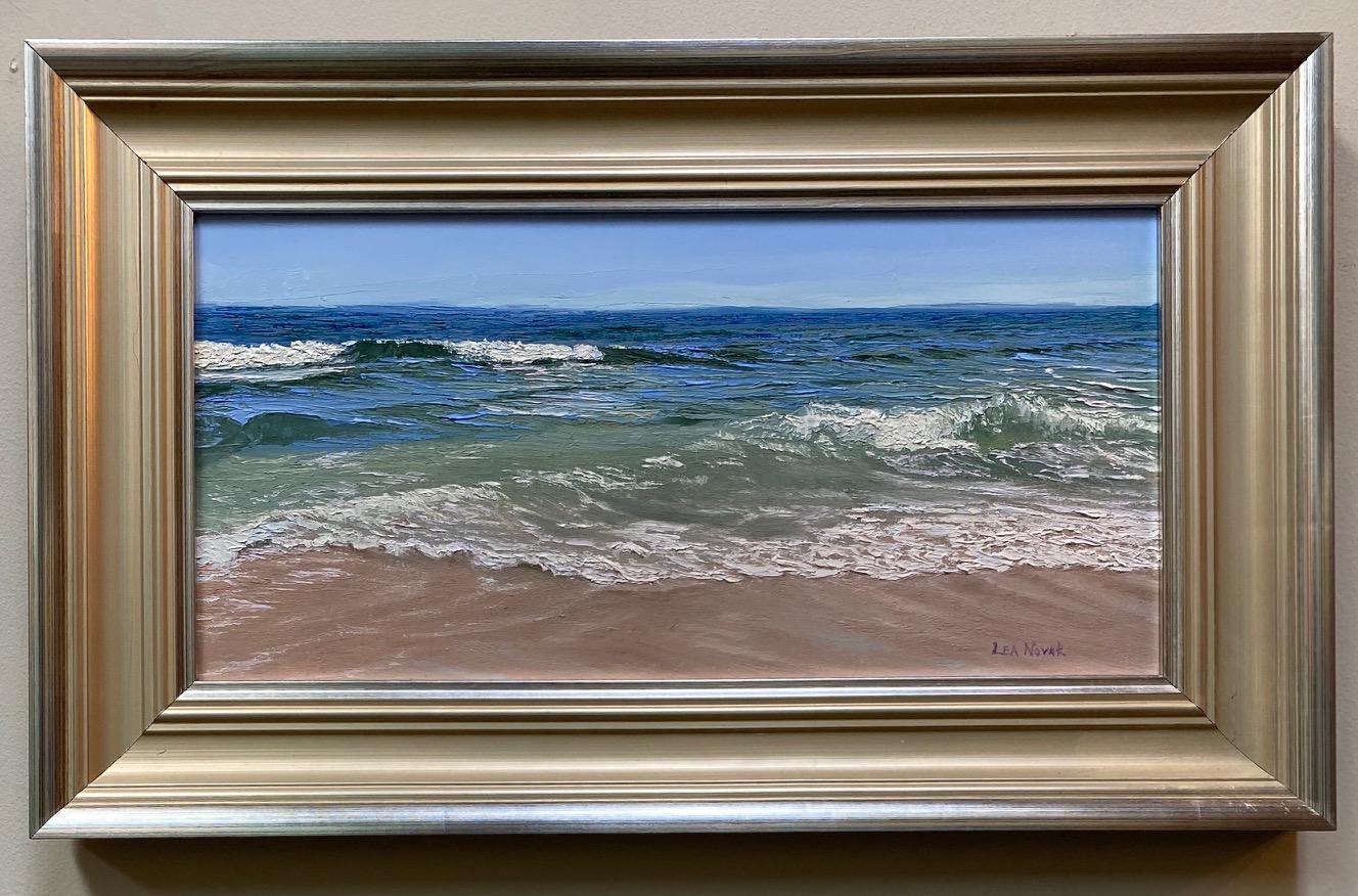Lea Novak - Beautiful Beach Day, original contemporary marine landscape ...