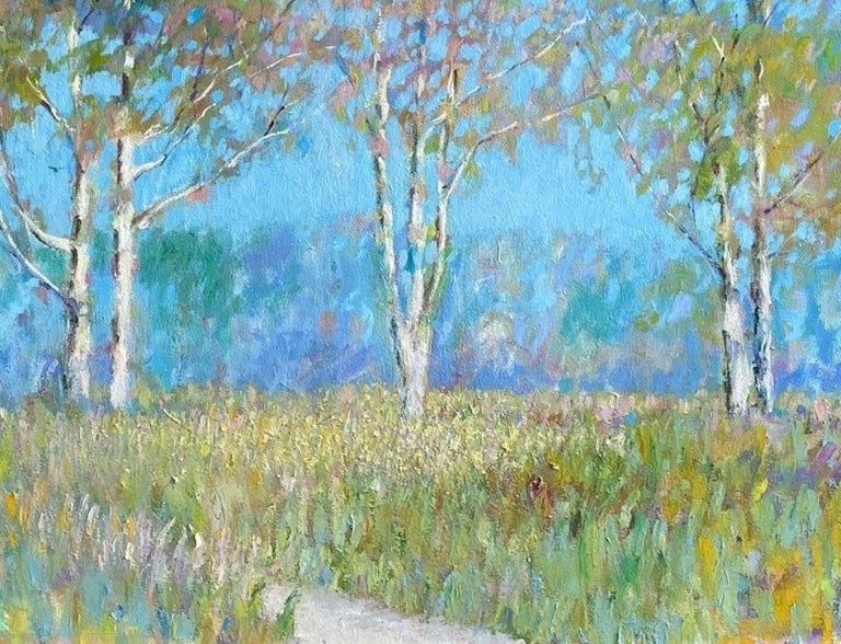 Eugene Maziarz - Light Through the Trees, original 30x40 expressionist ...