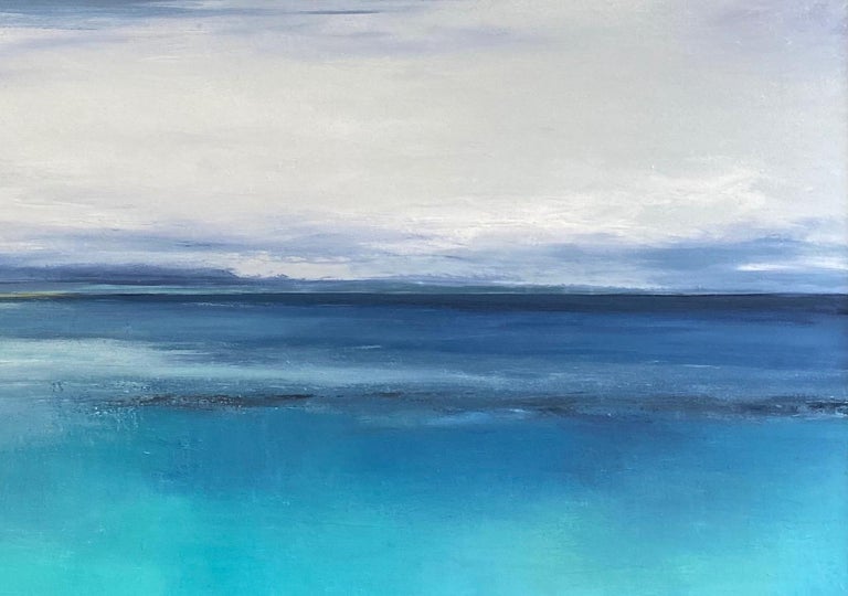 Elizabeth Sabine - Birds Eye Deep Blue No. 500 original 48x48 abstract ...