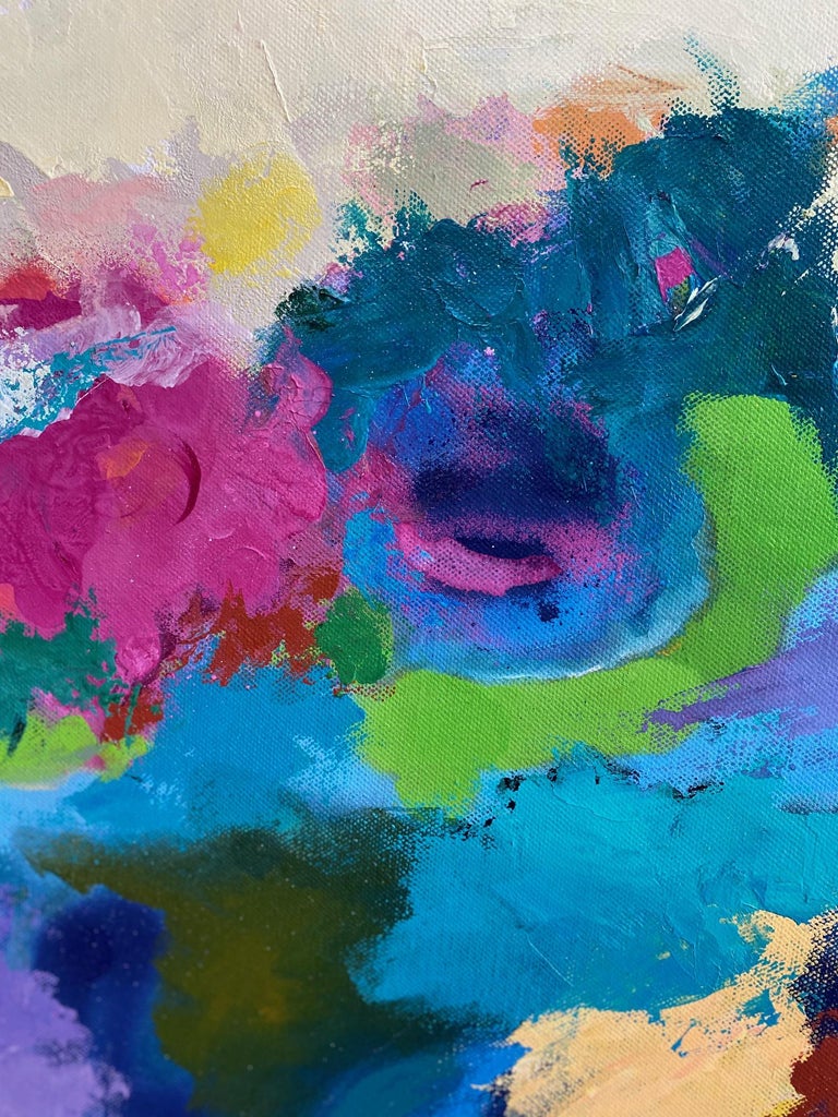 Carol Carpenter - River Walk, original 36x36 abstract expressionist ...