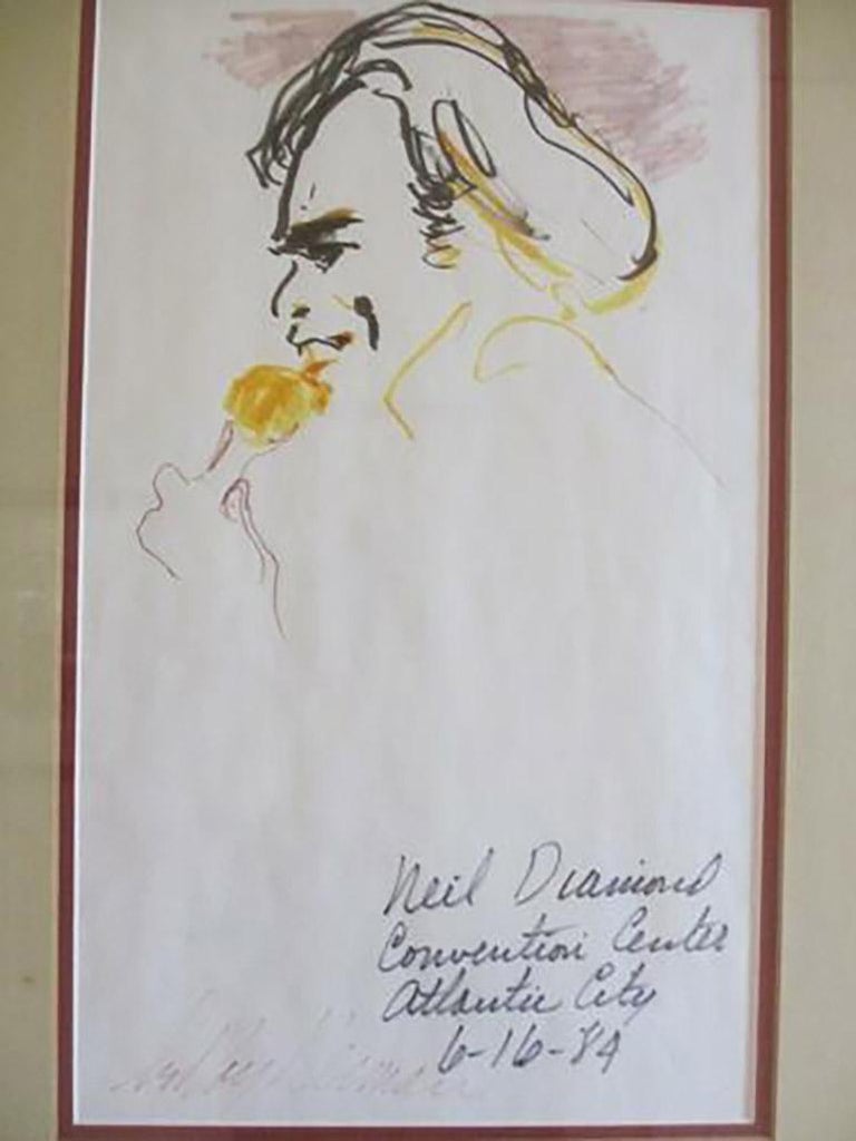 LeRoy Neiman - Leroy Neiman Neil Diamond" 6/16/1984 Atlantic City For ...