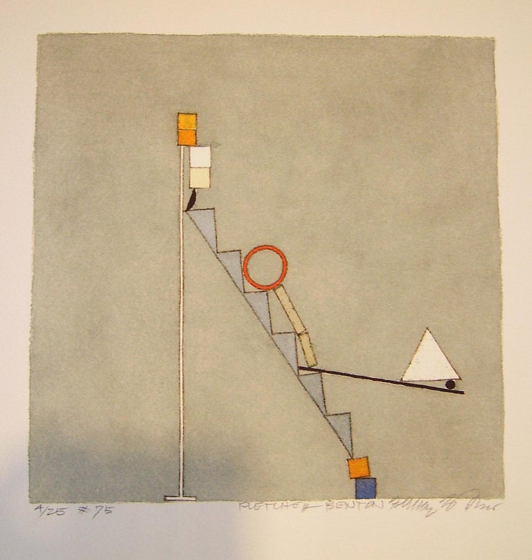 Fletcher Benton - Steel Watercolor No. 75 For Sale at 1stDibs