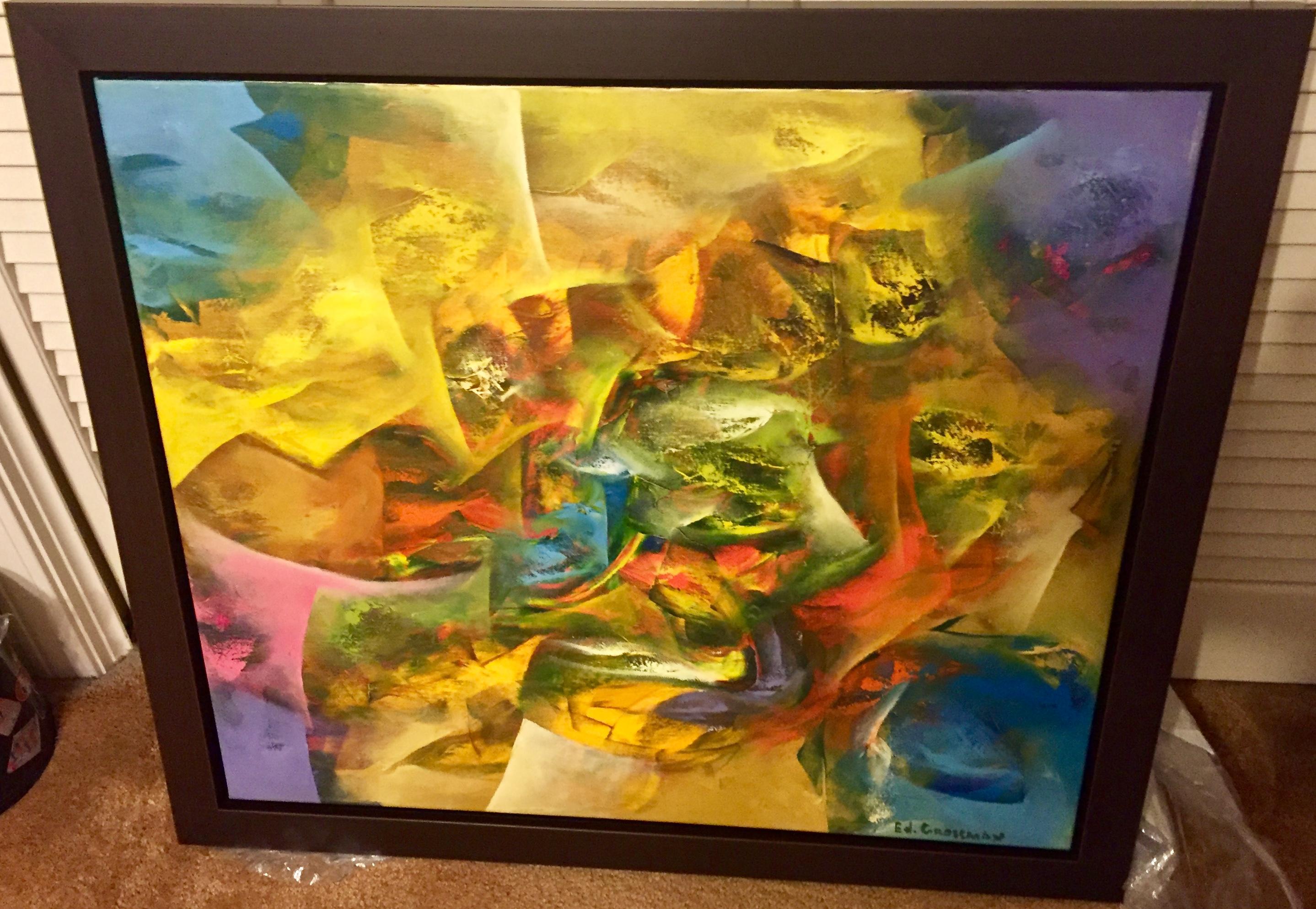 Eduard Grossman - Noah's Messenger - Original oil on canvas painting by ...