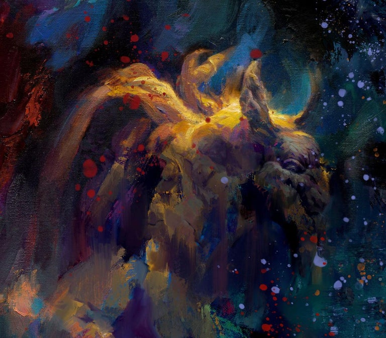 Blend Cota - Dark Knight - Original oil on canvas painting by Blend ...