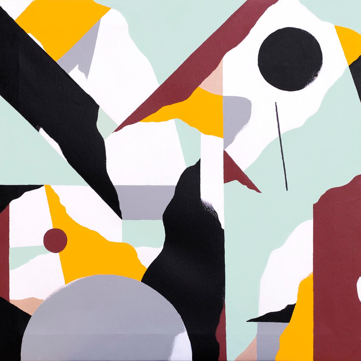 Mireia Ruiz - Abstract 113 - Painting, Yellow, Black, Green ...