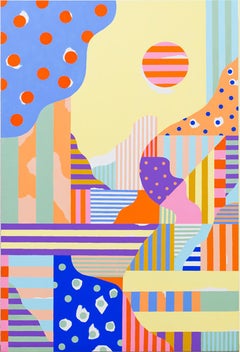 Mireia Ruiz - Abstract 63 - Oil Painting, Colourful, Landscape ...