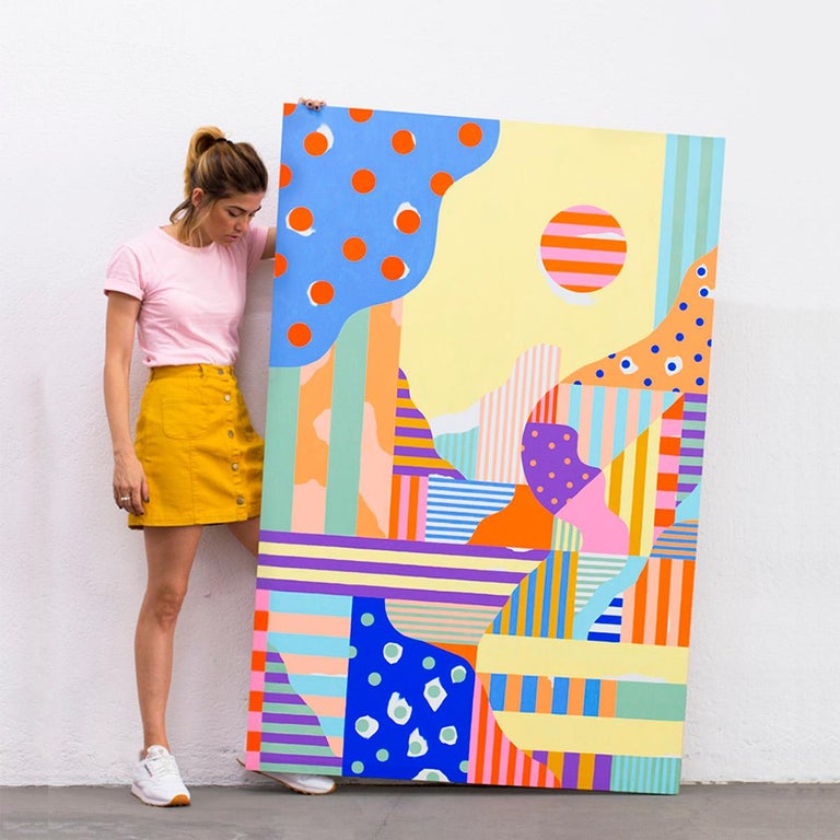 Mireia Ruiz - Abstract 63 - Oil Painting, Colourful, Landscape ...