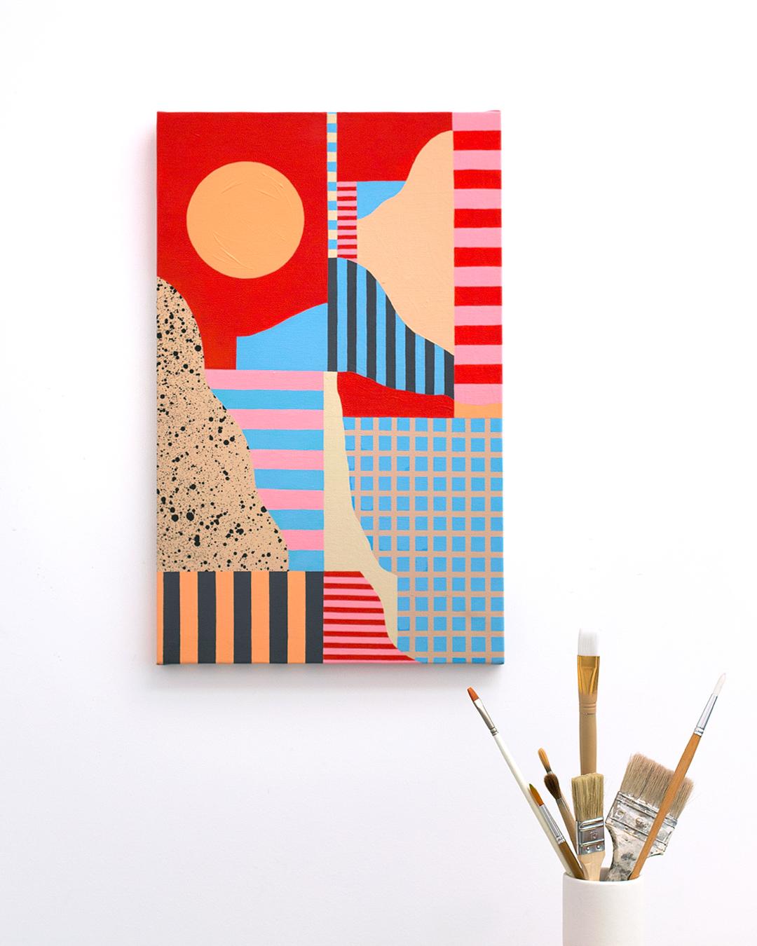 Mireia Ruiz - Abstract 150 - Abstract Painting, Patterns, Red ...